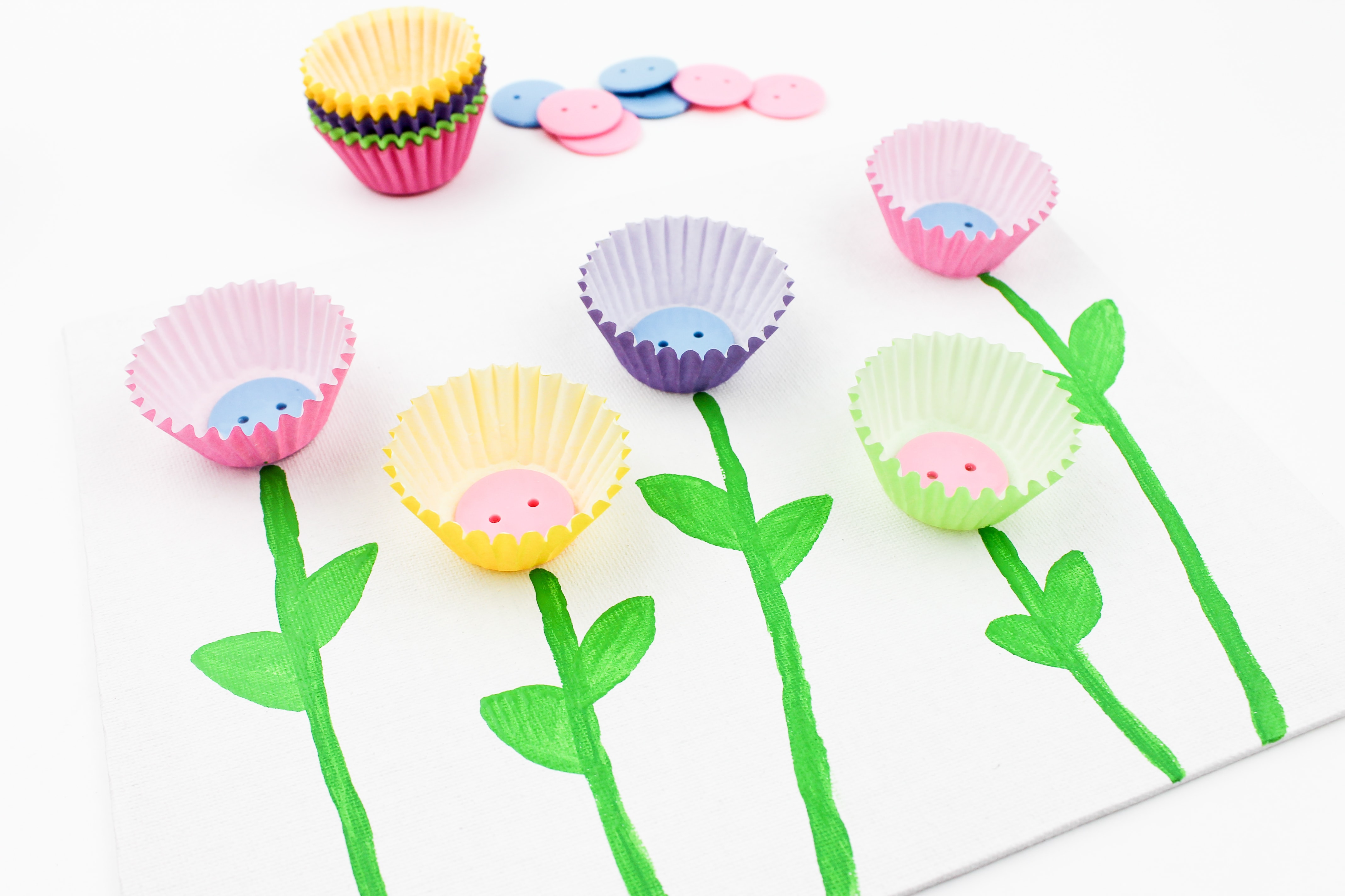 Muffin Cup Flower Craft For Kids Kids Craft Activity - Milestone Mom, LLC